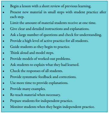 Review: Rosenshine’s Principles in Action – ELT Planning